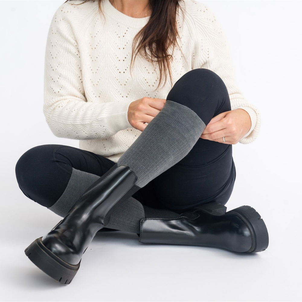 Solid Grey Cotton Compression Socks – Dr. Johnny's CA
