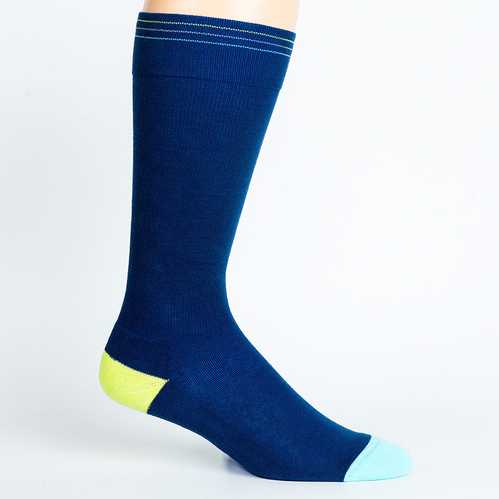 Color Block Navy + Teal Cotton Compression Socks – Dr. Johnny's CA
